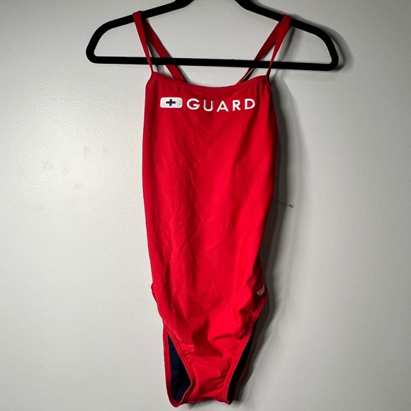 Speedo | Swim | Nwt Speedo Endurance Size 38 Red Lifeguard Swimsuit ...